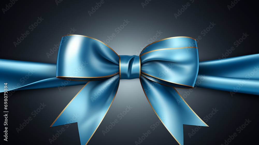 blue bow on black background HD 8K wallpaper Stock Photographic Image ...