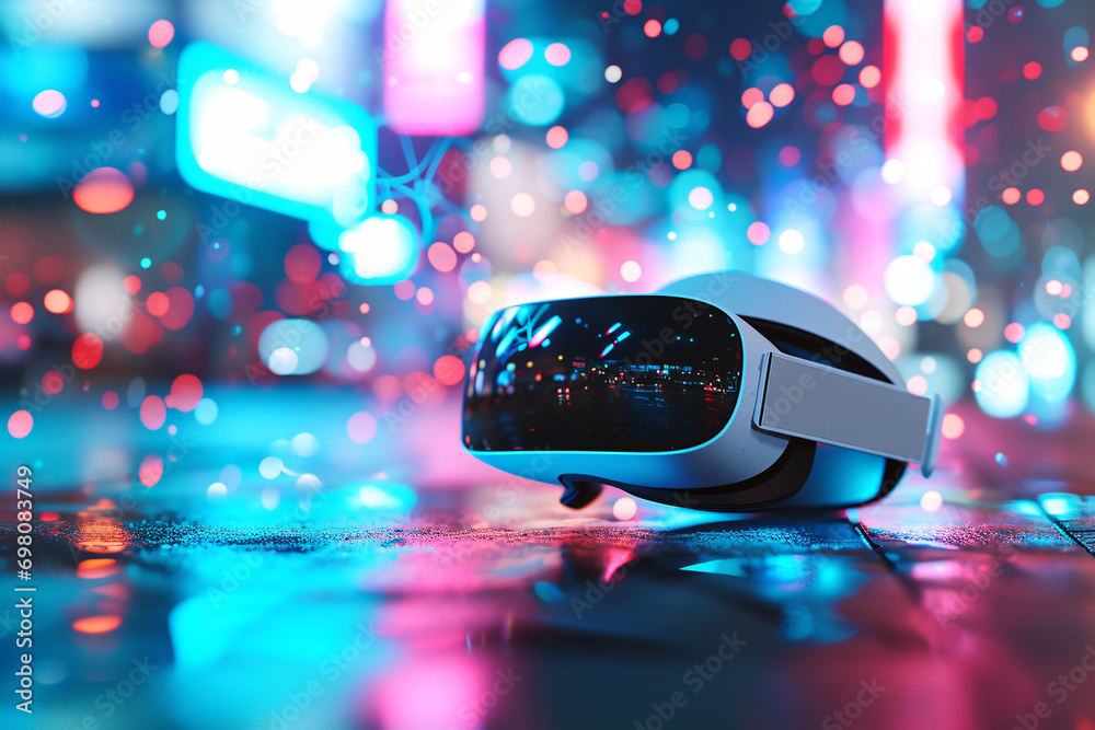 Futuristic VR and AR Themed Design with Interactive Elements for ...