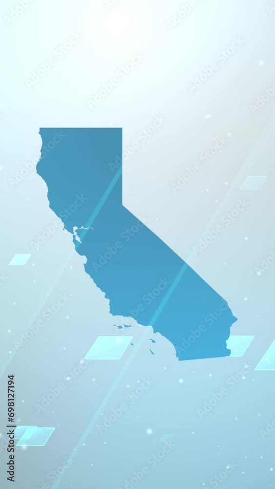 Mobile Vertical Resolution 1080x1920 Pixels, California State (USA) Map ...