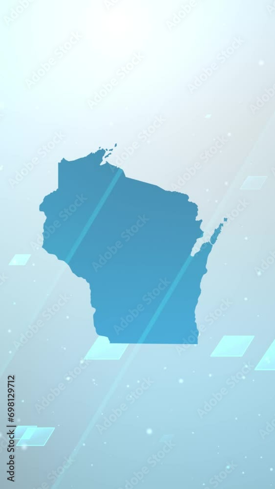 Mobile Vertical Resolution 1080x1920 Pixels, Wisconsin State (USA) Map ...