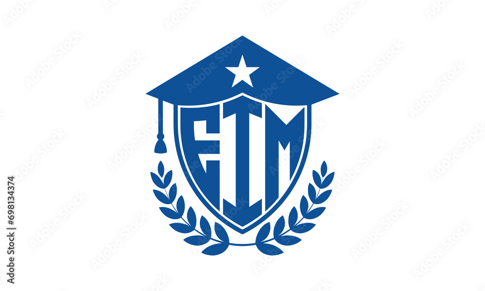 EIM three letter iconic academic logo design vector template. monogram ...
