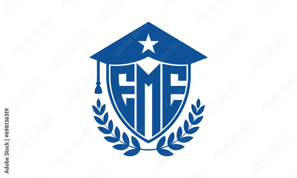 EME three letter iconic academic logo design vector template. monogram ...