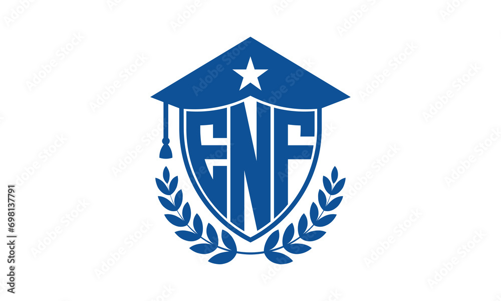 Vecteur Stock ENF three letter iconic academic logo design vector ...