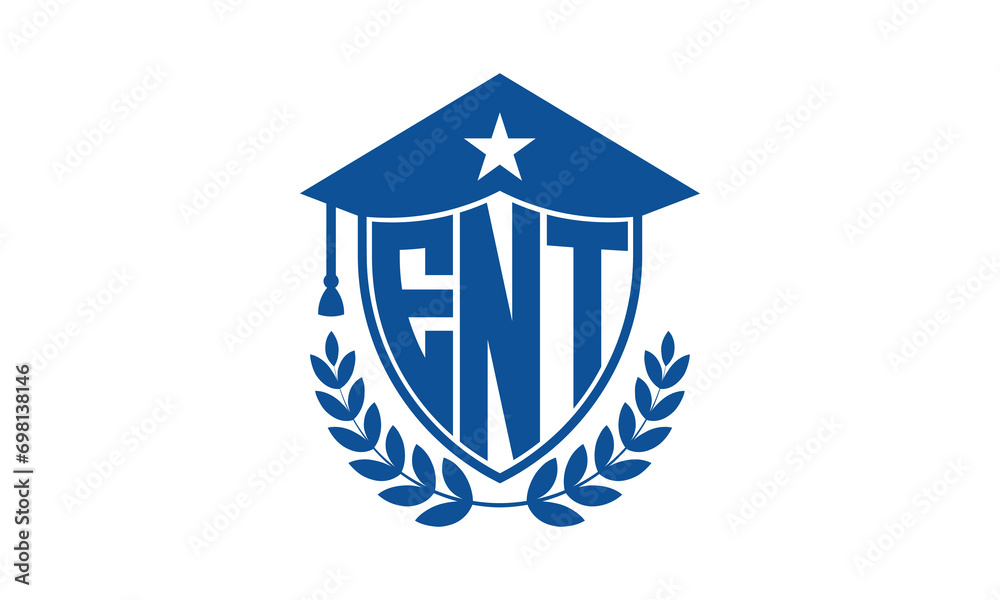 Vetor de ENT three letter iconic academic logo design vector template ...