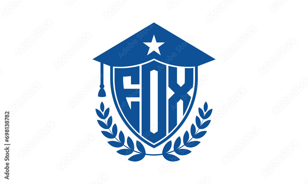 EOX three letter iconic academic logo design vector template. monogram ...