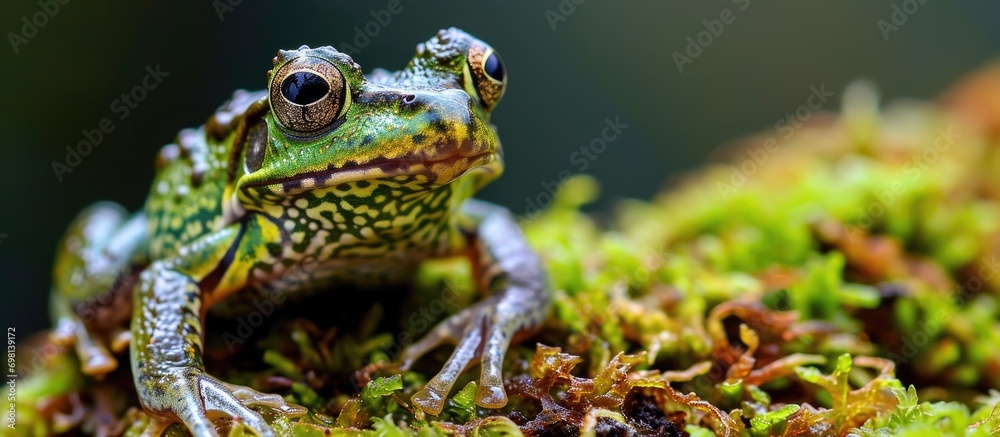 Vietnamese Mossy Frog, also known as Tonkin Bug-eyed Frog, is a frog ...