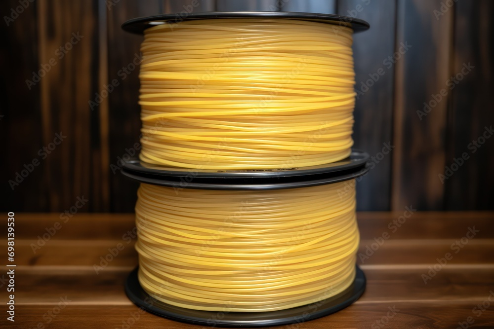 An image of a 3D printer filament sample being subjected to stress ...