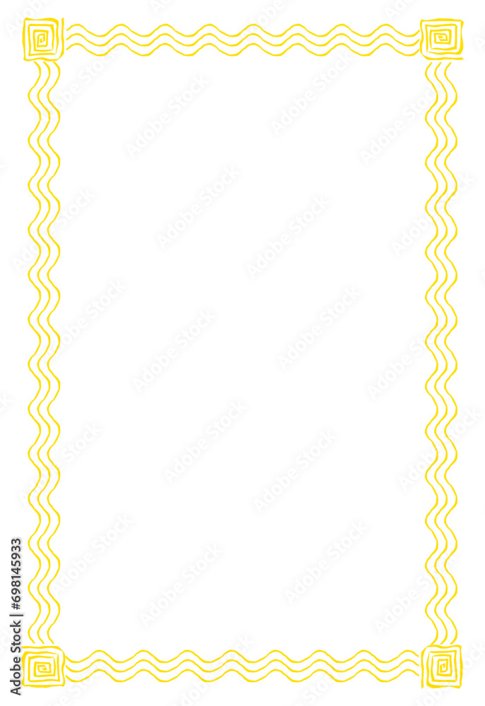 frame with yellow borders, Border frame line decoration for certificate ...