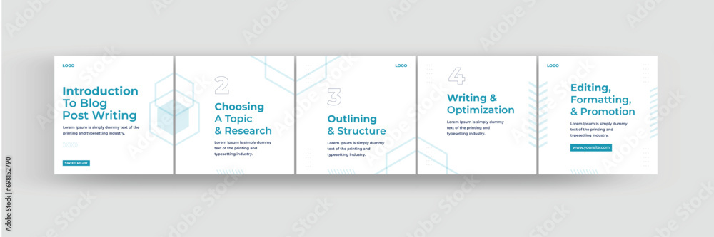 How to write a blog posts social media carousel, step by step guide to ...