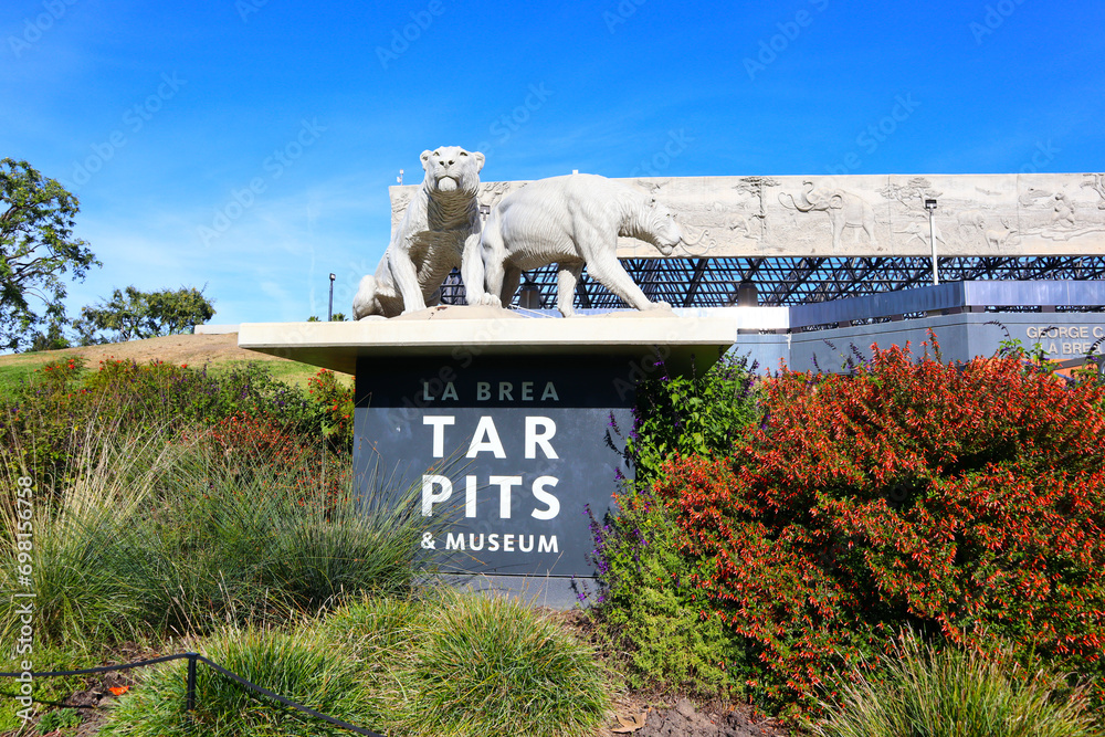 Los Angeles, California – December 10, 2023: LA BREA TAR PITS and ...