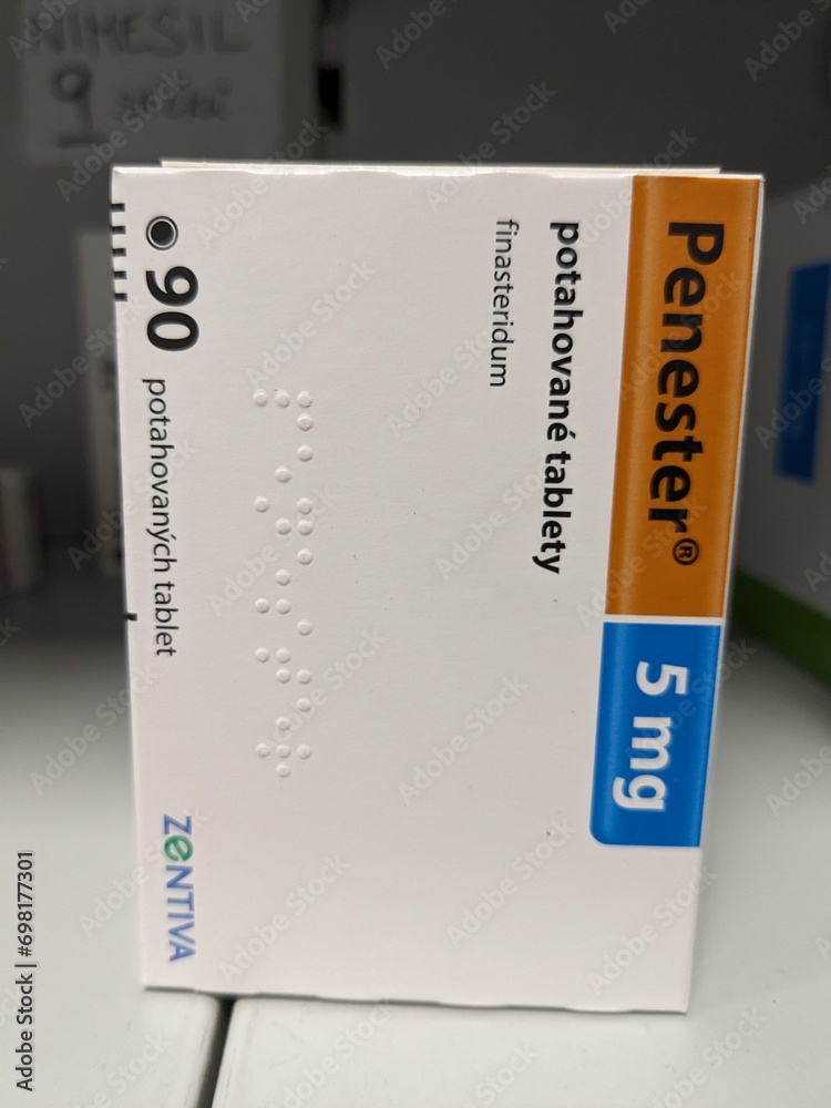 Prague,Czech republic- December 12 2023: box of PENESTER Czech ...