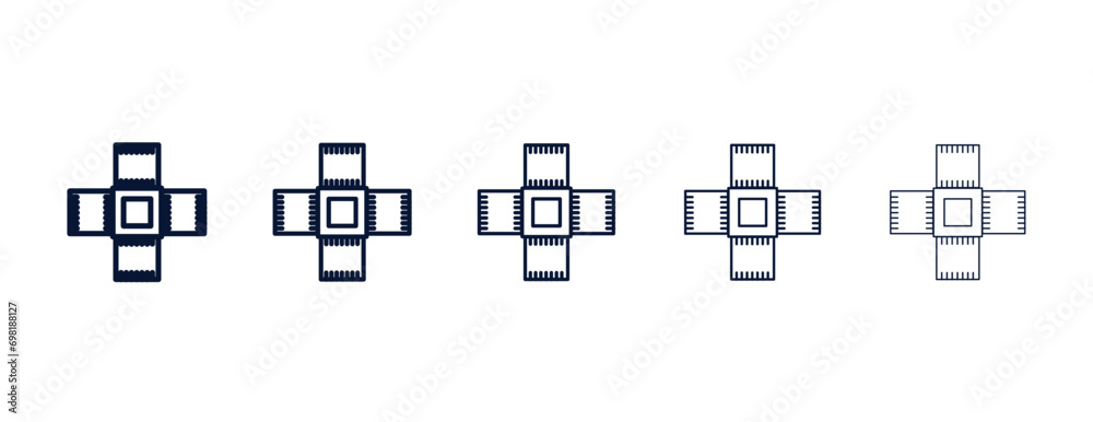 Nano Sensor Outline Icon Black Bold Regular Thin Light Icon From Artificial Intellegence