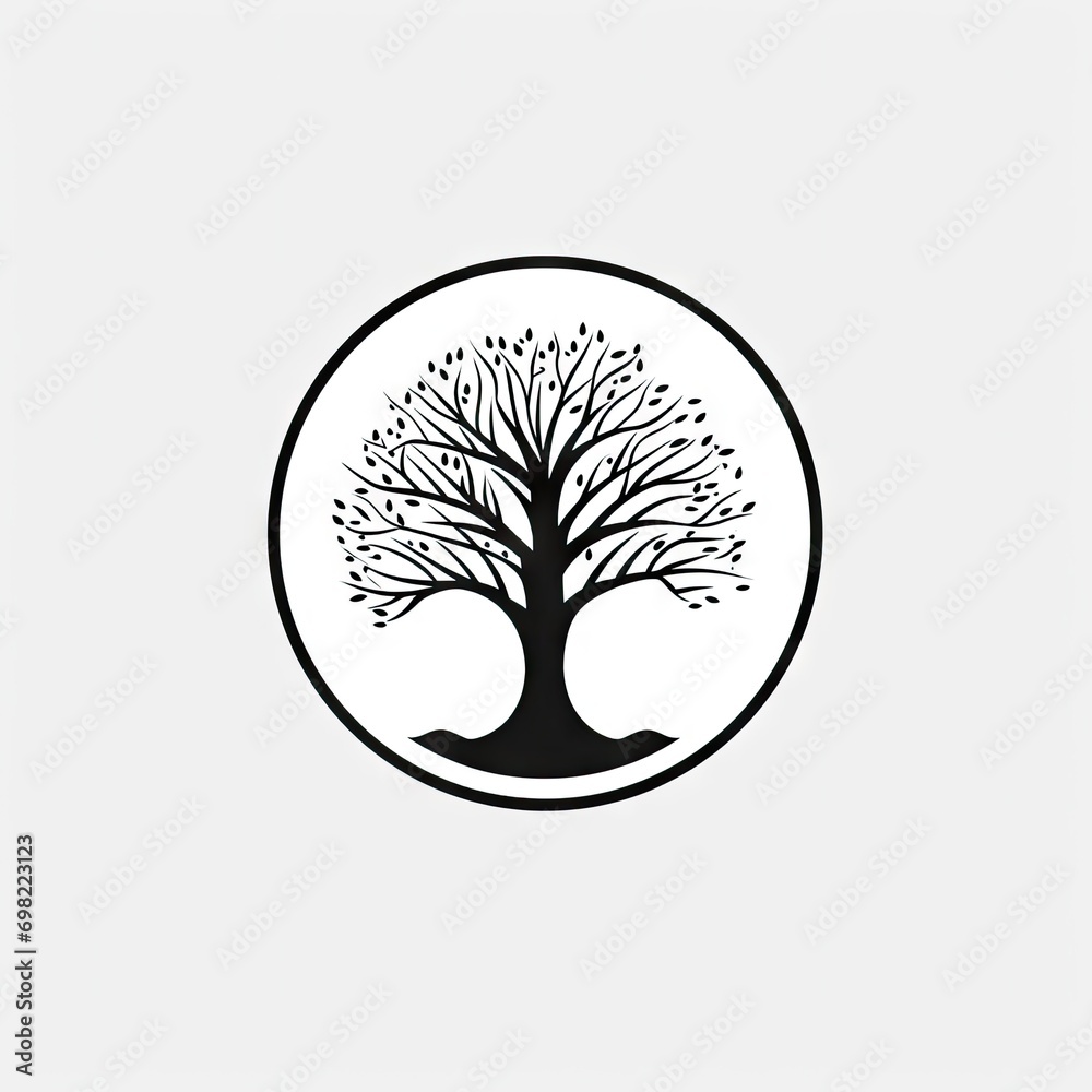 Tree Icon, Minimal Tree Symbol, Eco Bio Logo, Organic Ecology Design ...