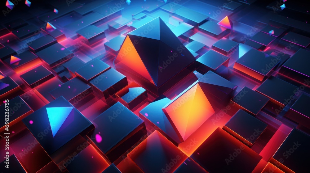 abstract background is a striking blend of Neo Memphis, Bauhaus, and ...