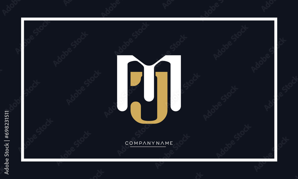 Alphabet letters MJ or JM logo monogram Stock Vector | Adobe Stock