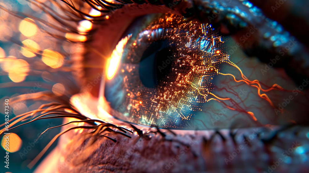 The human eye - decorated with a mesmerizing interweaving of iridescent ...