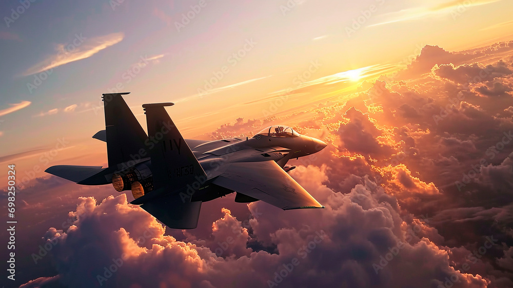 F-14 Tomcat in the air, on combat duty. Generative AI Stock Photo ...
