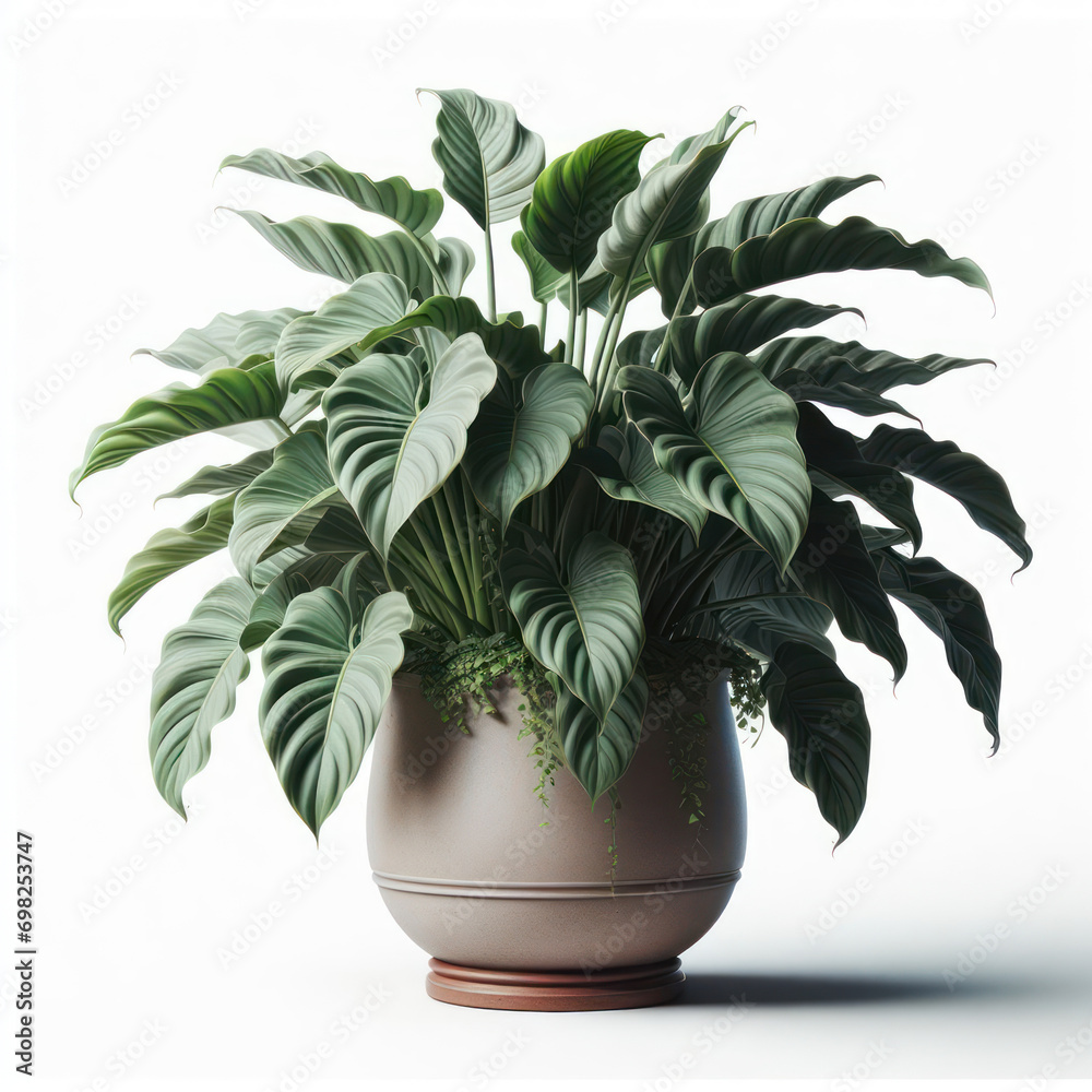 Philodendron, Heart shaped leaves of Philodendron, evergreen, indoor ...