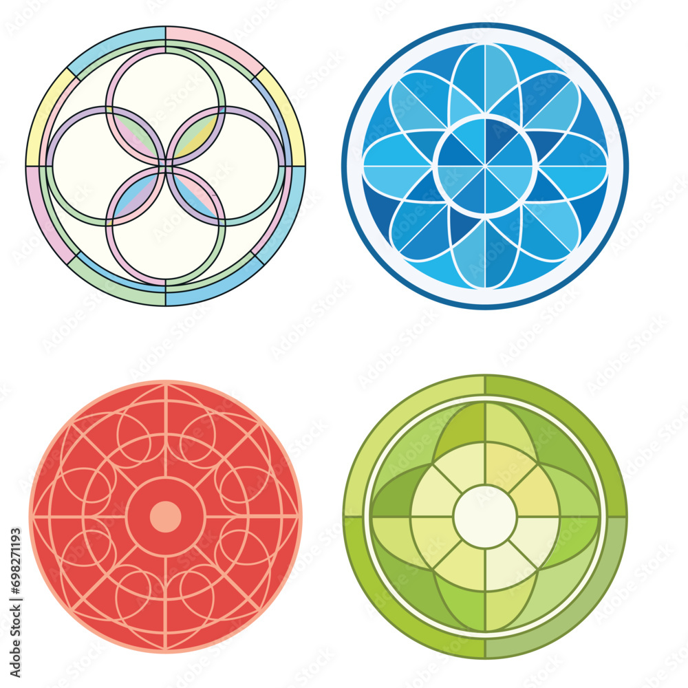 A set of vector clipart symbolizing the four elements. Earth, water ...