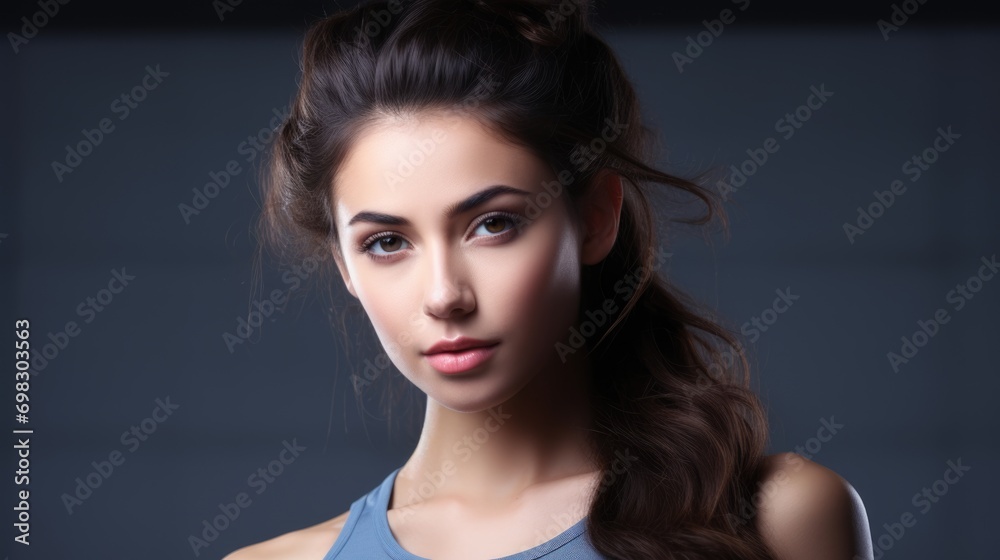 Beautiful, healthy and smooth skin woman face. smooth and healthy face ...