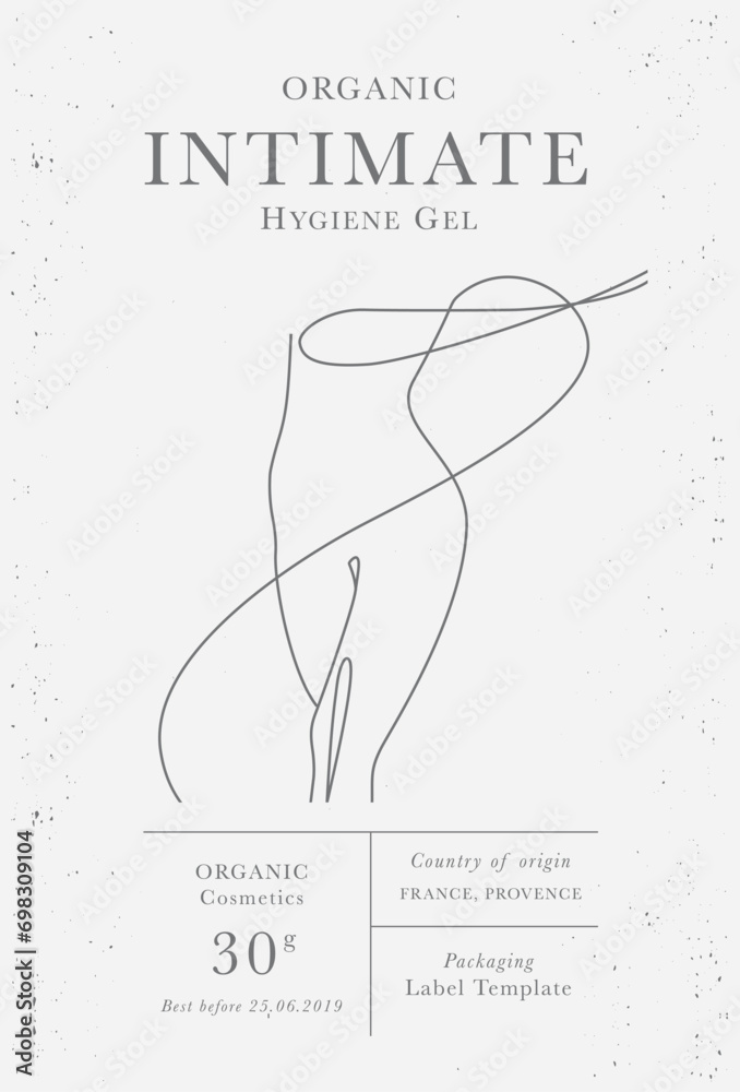 Customizable label of Intimate Hygiene Gel, organic herbal woman ...