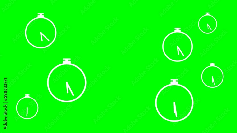 pop up animated video of a stopwatch with a green screen background ...