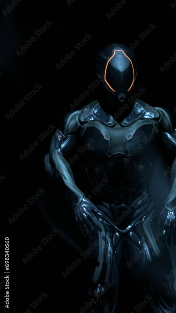 alien soldiers, cyborgs, dancing, fantasy, background for music, 3d ...