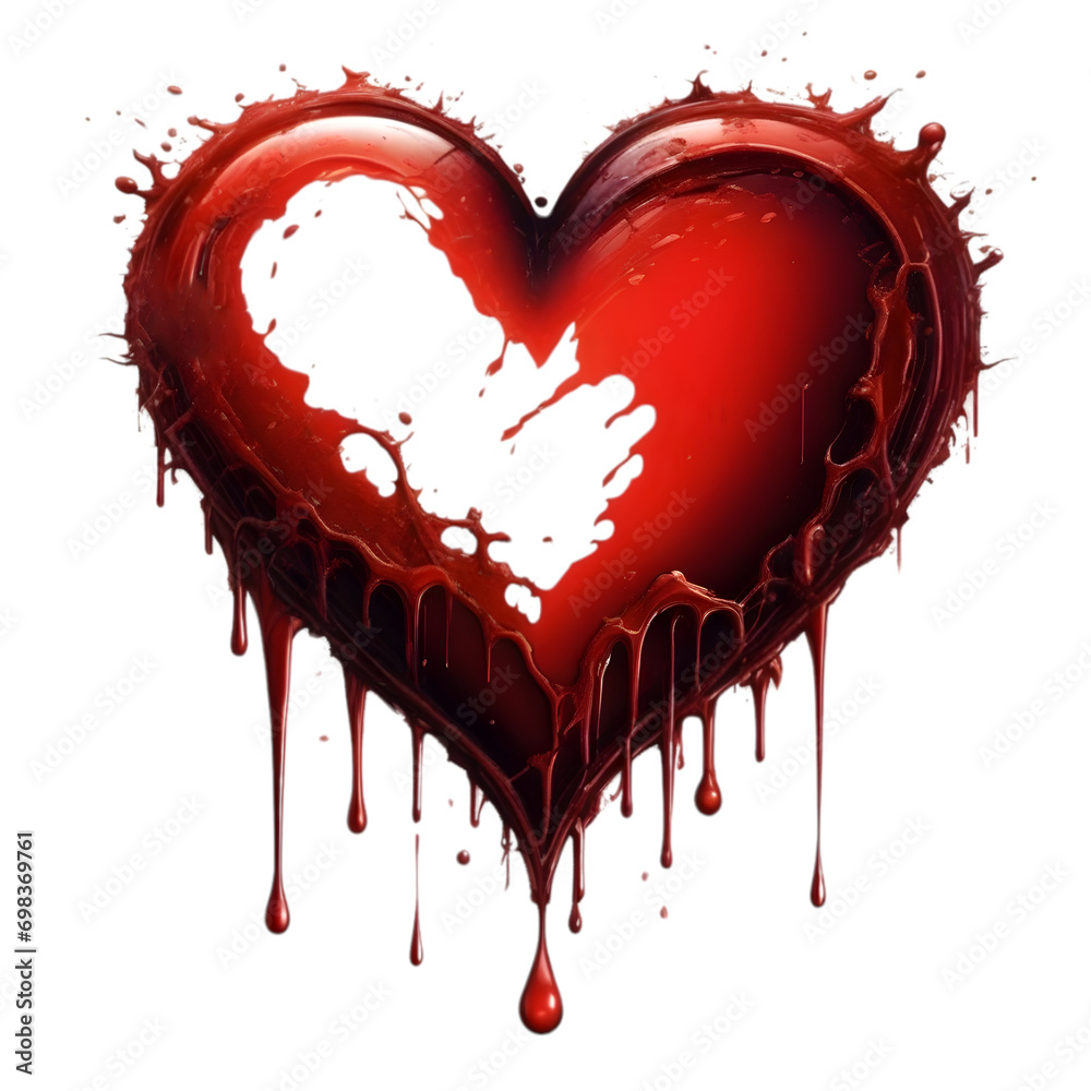 isolated painted graffiti heart sign in black over on white background ...