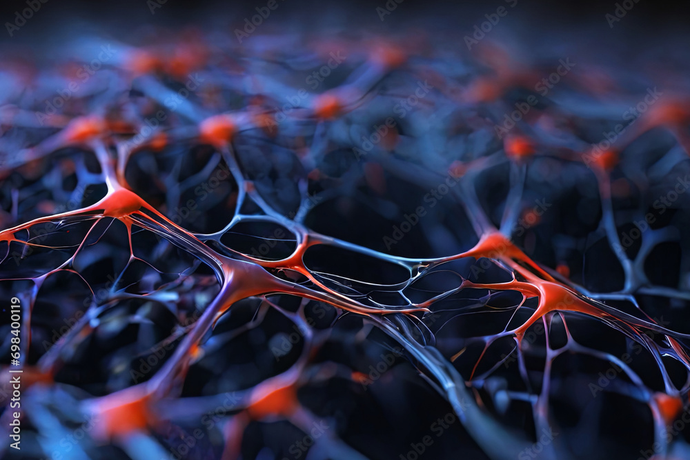 Abstract brain synapses Close up view showcasing neural connections ...