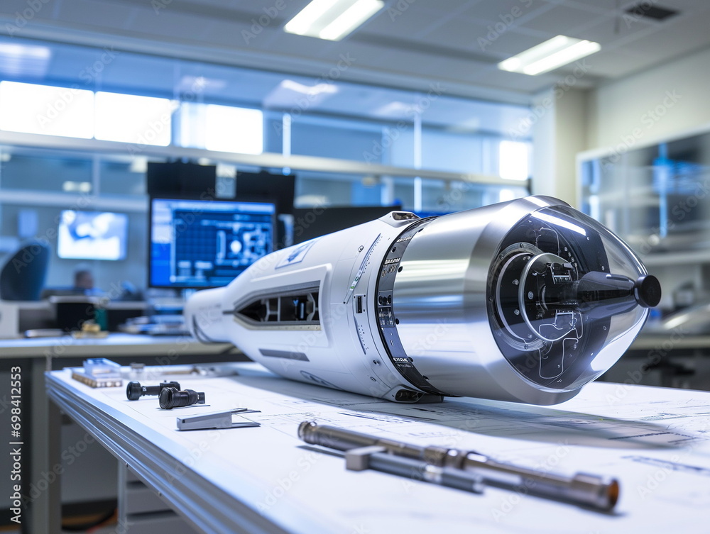 Future of War: A prototype laser weapon in a high-tech lab. Stock-Foto ...