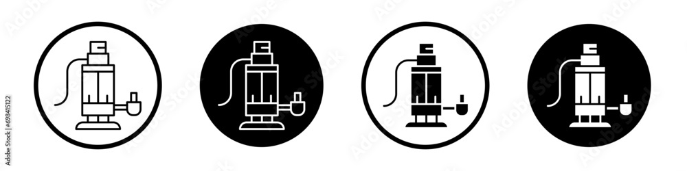 Sump pump icon set. sewer plumbing submersible pump vector symbol ...