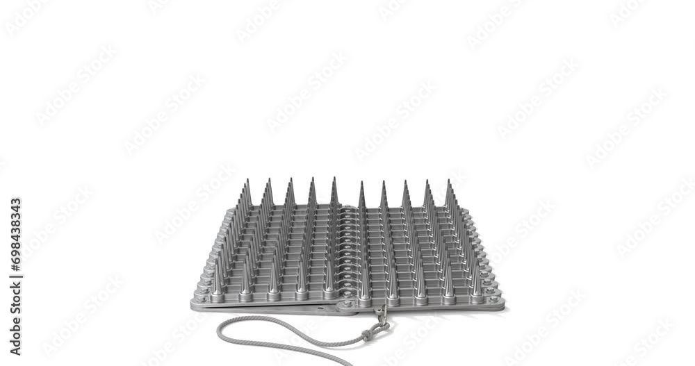 Spike strip scissor mechanism animation from back view - 3D animation ...