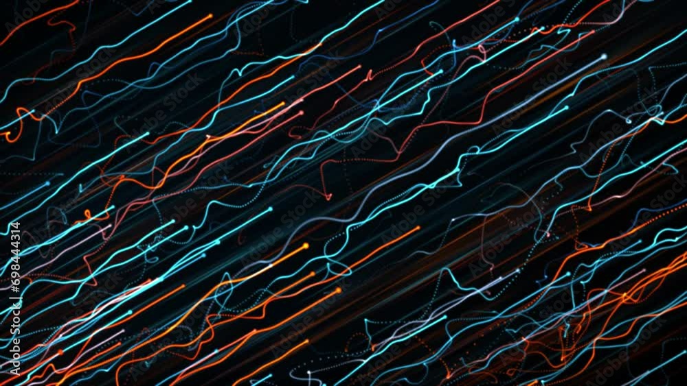 Seamless loop animation of abstract wallpaper with smoothly moving blue ...