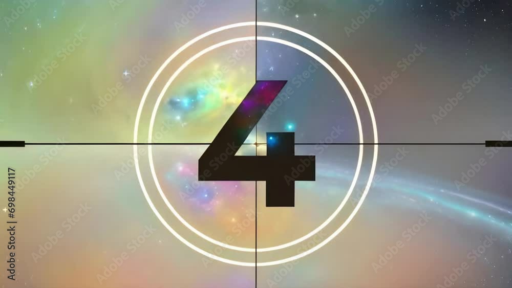 Vidéo Stock Countdown movie from 9 to 0 number. Bright colorful ...