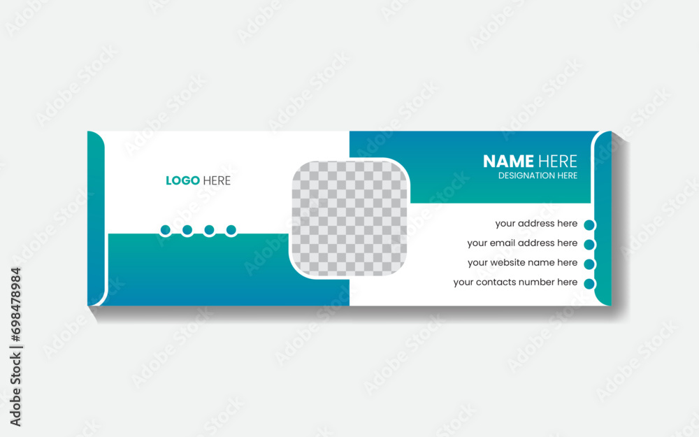 Unique template for an email signature. Business email signature vector ...