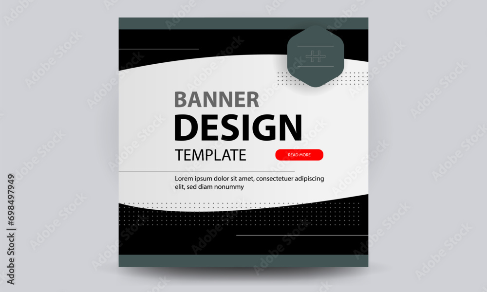 Design banner square template, editable . Black and yellow background ...