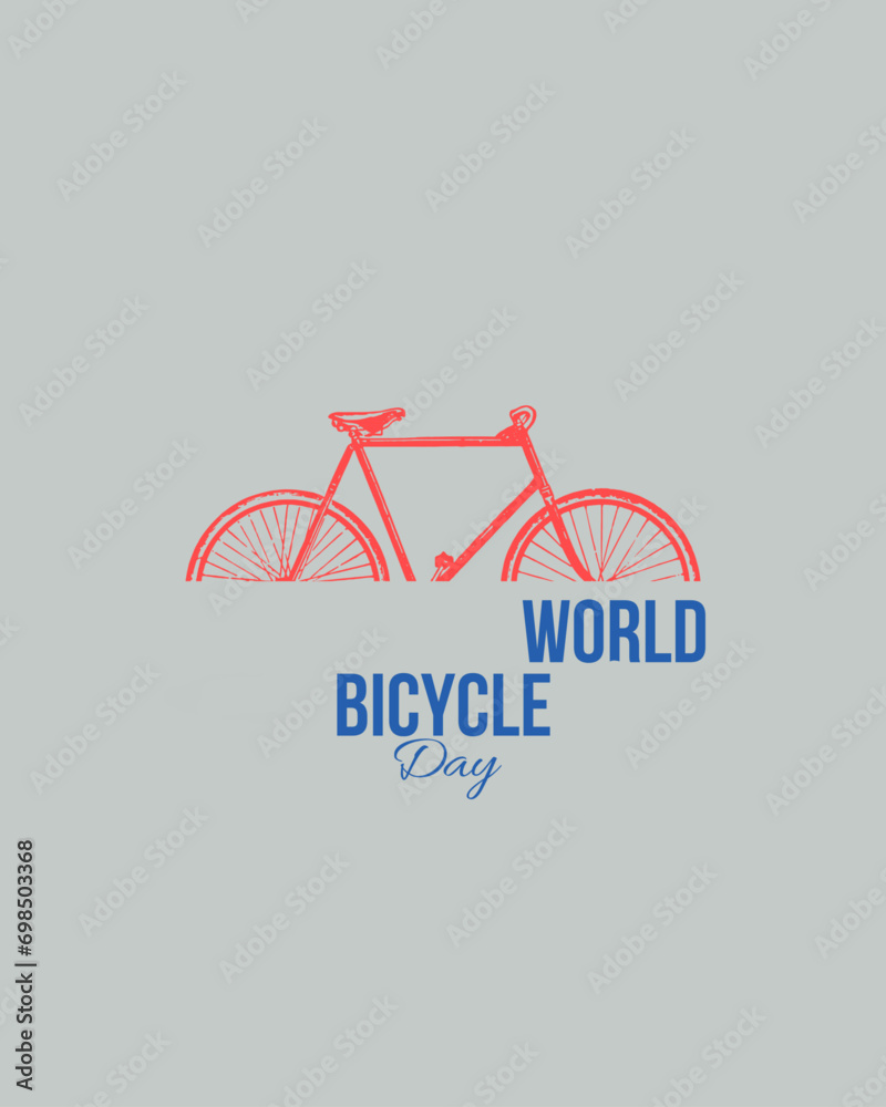 Dynamic vector composition for World Bicycle Day, skillfully ...