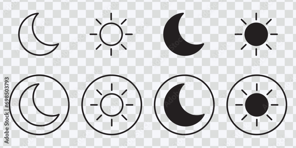 "Experience seamless transitions with our Sun and Moon Icon Set – day ...