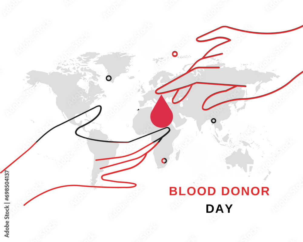 compelling vector depiction for World Blood Donor Day, weaving a visual ...