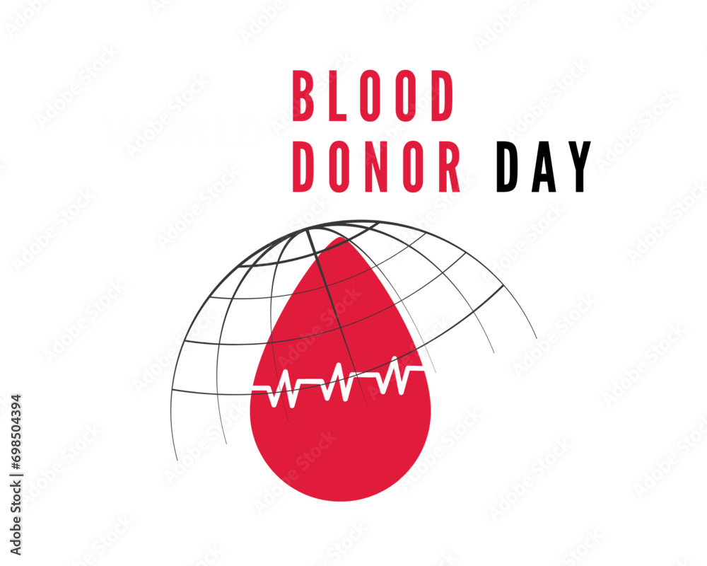Dynamic vector illustration for World Blood Donor Day, showcasing the ...