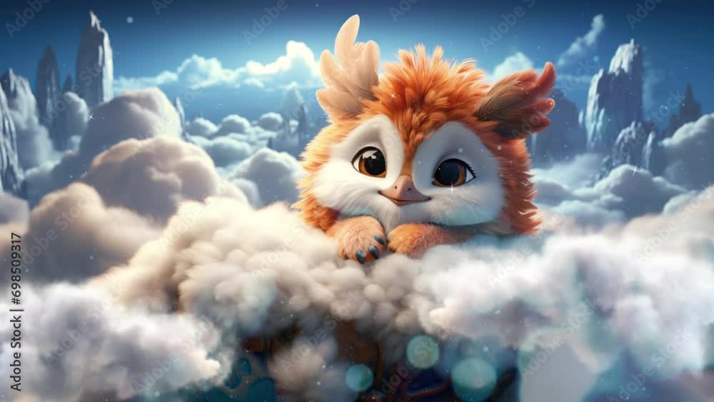 Lullabies Cute Baby Griffin. Best Loop Video Background For Lullabies ...