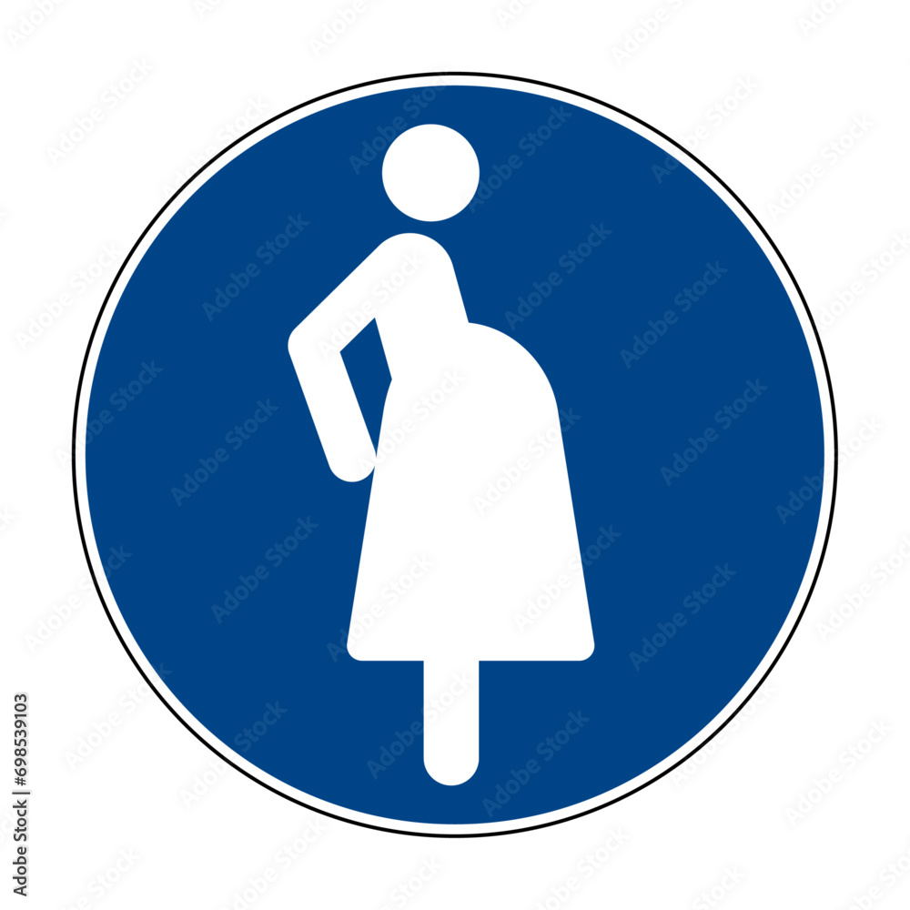 Vecteur Stock Priority for pregnant women sign. Vector illustration of ...
