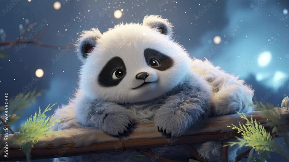 Lullabies Cute Baby Panda. Best Loop Video Background For Lullabies ...