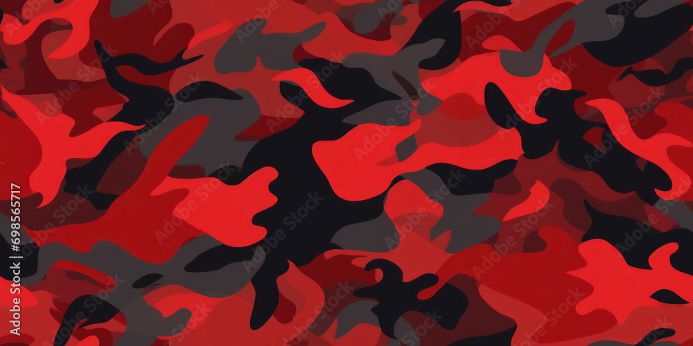 Red camouflage background, endless surface pattern, expandable, tile ...