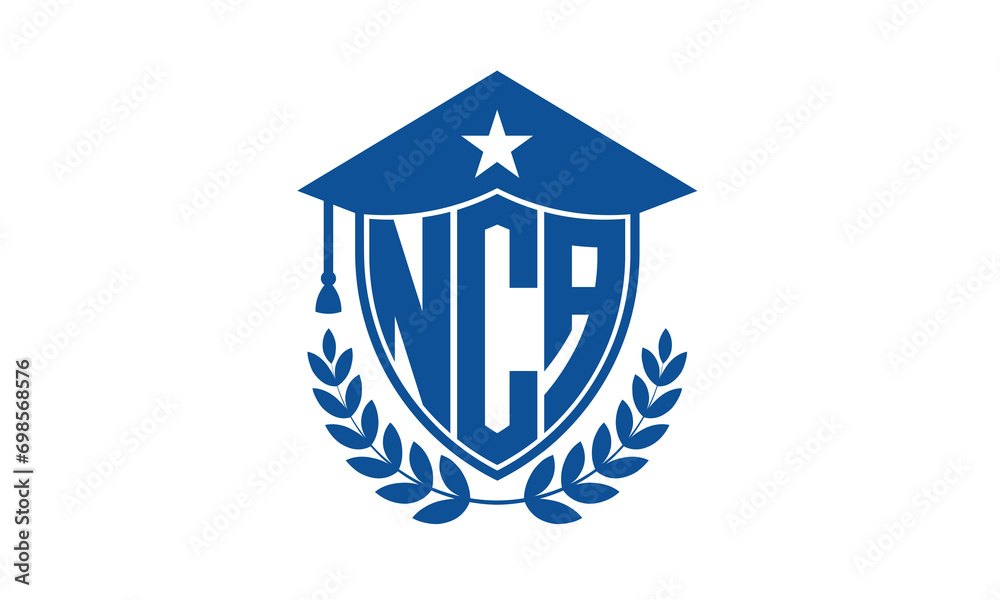 Vecteur Stock NCA three letter iconic academic logo design vector ...