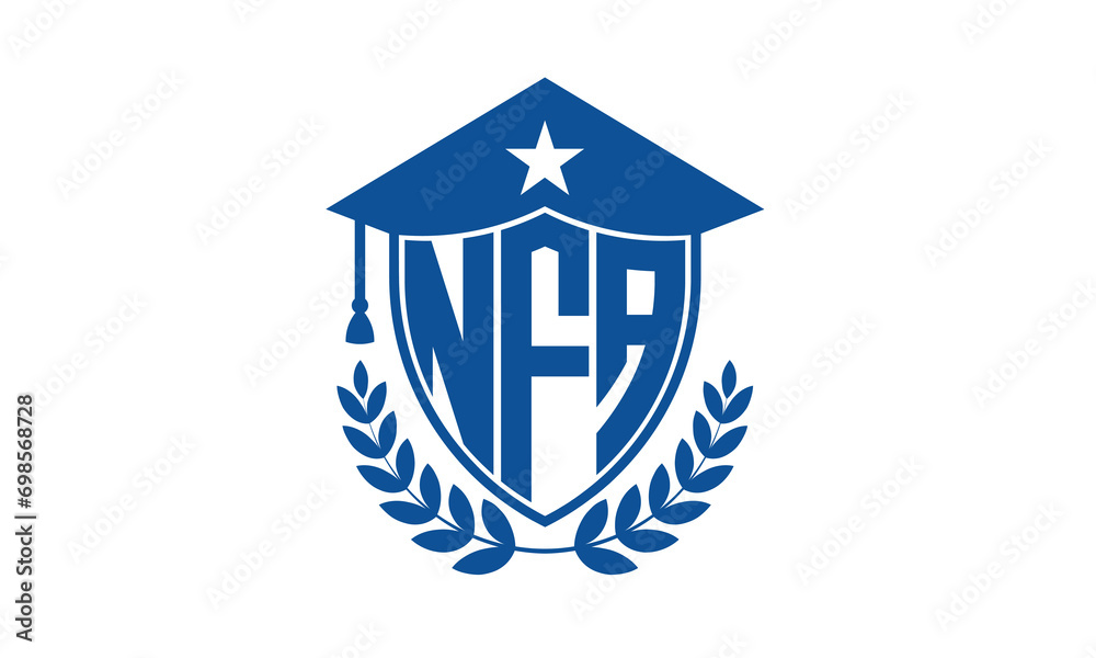NFA three letter iconic academic logo design vector template. monogram ...