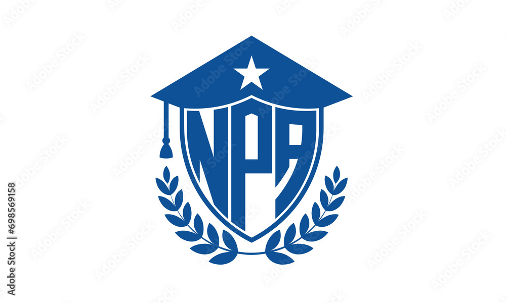 NPA three letter iconic academic logo design vector template. monogram ...