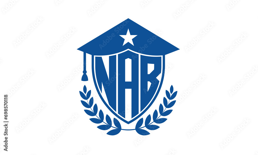 Vecteur Stock NAB three letter iconic academic logo design vector ...