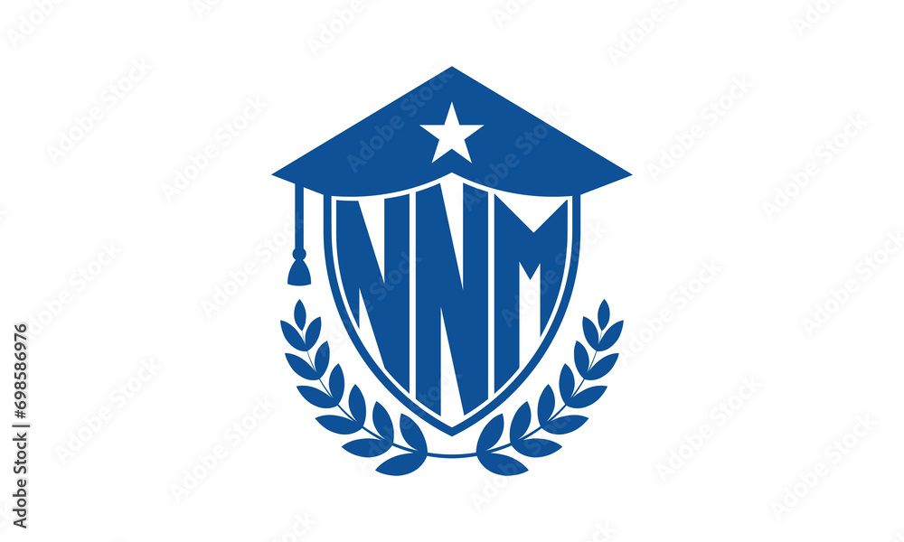 Vetor de NNM three letter iconic academic logo design vector template ...
