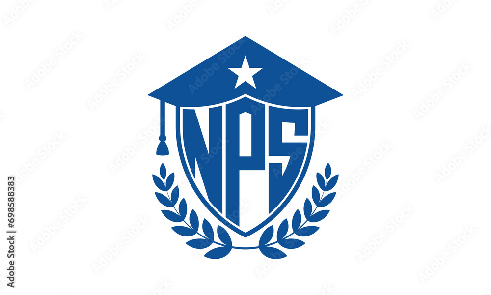 NPS three letter iconic academic logo design vector template. monogram ...